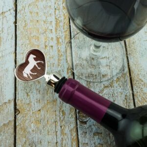 Horse Silhouette Cowboy Western Heart Love Wine Bottle Stopper