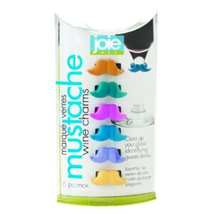 Joie 6pc Mustache Wine Charms