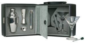 franmara martini travel bar set with case