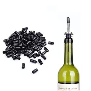 JQYXSS30 Pieces Liquor Pourer Covers,Pour Spouts Rubber Dust Cover Caps Dust-Proof,Food-Safe