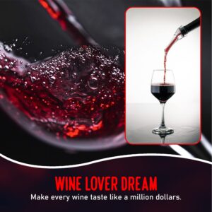 Wine Aerator Pourer Spout, Wine Air Aerator and Decanter for White and Red Wine Bottles, Portable Instant Wine Aerating Spout, No Spills or Drips, Wine Gifts for Women and Men