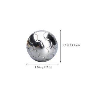 YARDWE 1 Set Stainless Steel Ice Pellets Round Ice Cube Whiskey Rocks Cocktails Ice Maker Beverage Cooling Stones Soccer Ice Cube Tray Round Cooler Stainless Ice Block Ice Cubes Ice Mold