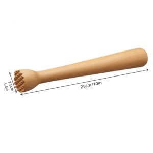 POFUIERKN Wooden Cocktail Muddler 9.8inch Long Muddler Cocktail Muddler Wood Bar Muddler Ice Crusher Bar Accessory for Making Cocktails and Juice Drinks Tools