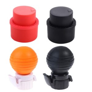 4pcs bottle pump cap,fizz keeper pump cap plastic soda bottle saver stopper vacuum carbonated pressure cap soda fizzy drink push type saver lid manual inflation bottle stopper