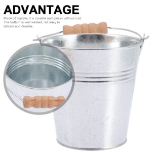 Zerodeko 6Pcs Small Metal Bucket Ice Bucket Milk Can French Fries Holder Snack Candy Nut Storage Bucket Mini Tin Pails for Party Favors