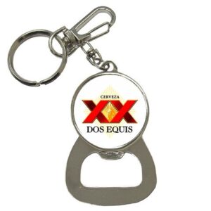 dos equis mexican beer logo bottle opener key chain