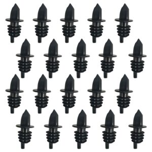 tadae 20 pack liquor bottle pourers, black