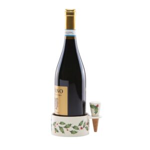 Lenox 870006 Hosting The Holidays Wine Coaster & Stopper Set