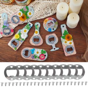 10 Set Bottle Opener Insert Kit,Bottle Opener Resin Molds Kit, Wrench/Spanner with Screws for Bottle Opener Resin Molds Kit