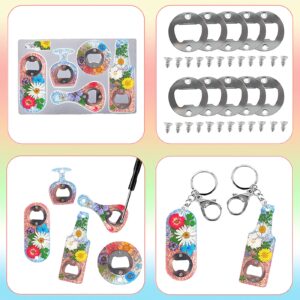 10 Set Bottle Opener Insert Kit,Bottle Opener Resin Molds Kit, Wrench/Spanner with Screws for Bottle Opener Resin Molds Kit