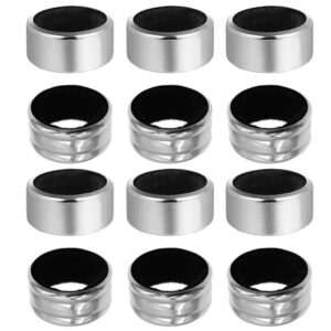 cabilock 12pcs wine bottle drip collar stainless steel wine bottle collar wine drip ring wine neck catcher for home restaurant