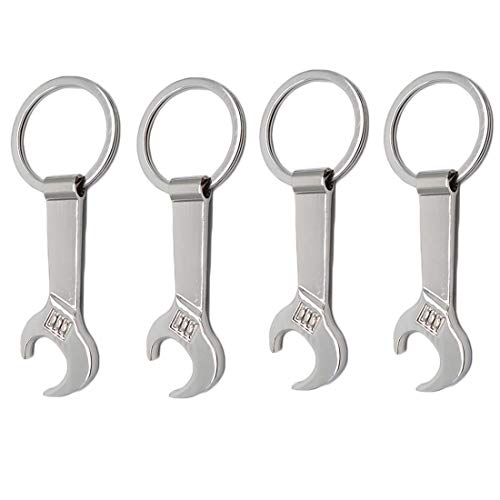 Luomorgo Creative Wrench Type Keychain Bottle Opener Zinc Alloy Bartender Bottle Opener 4PCS