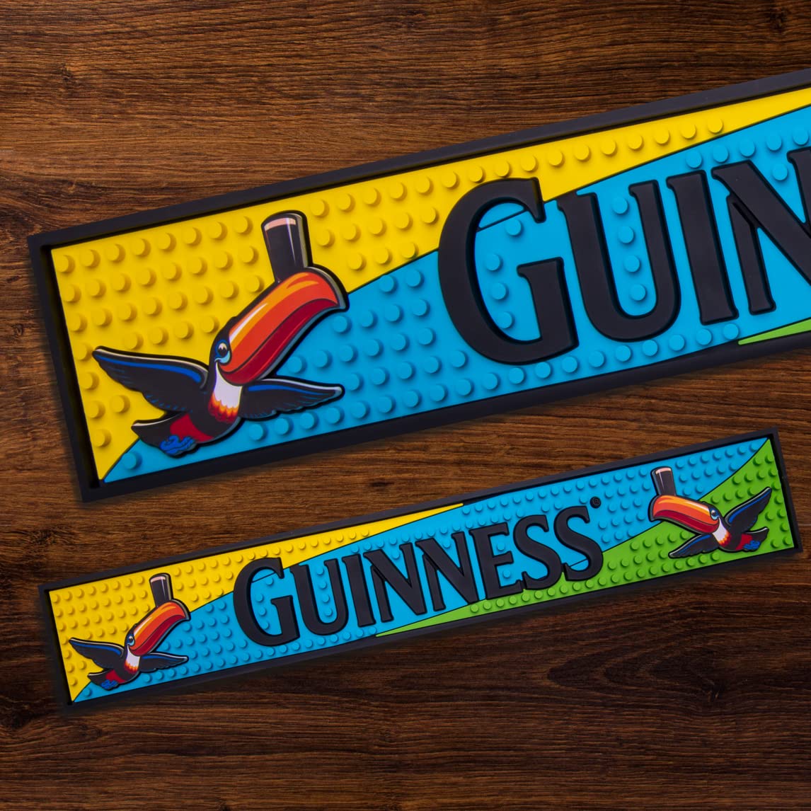 Guinness Toucan Colorful PVC Bar Mat | Guinness Official Merchandise No Spillage Bar Mat