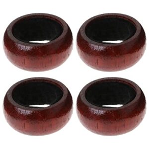 luxshiny wine saver 4pcs wine drip rings wooden wine bottle collars drip stoppers wine stop accessories anti-overflow for wine bottles bottle stopper