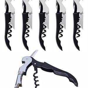 Coosion Waiter's Corkscrew, Wine Opener with Foil Cutter, Waiter's Friend, Professional Wine Key for Servers, Bottle Opener, Beer Opener, Wine Accessory (5 Pack)