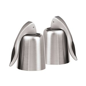 oggi 7155 set of 2 lever bottle stoppers, stainless steel