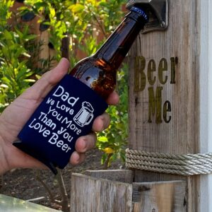 Funny Birthday Gift for Dad from Kid Son Daughter Idea Beer Can Holder Bottle Opener (Can Holder)