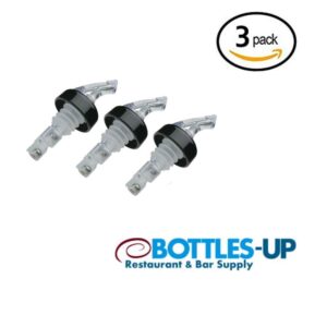 1/4 oz Clear (PP-CLD-14C-3PK) Measured Liqour Pourer - Precision Pour Liquor & Wine Bottle Pour Spout - (3 Pk) 100% USA Made - Pour The Perfect Cocktail with Our No Leak Bottle Spouts, Size 0.25 oz