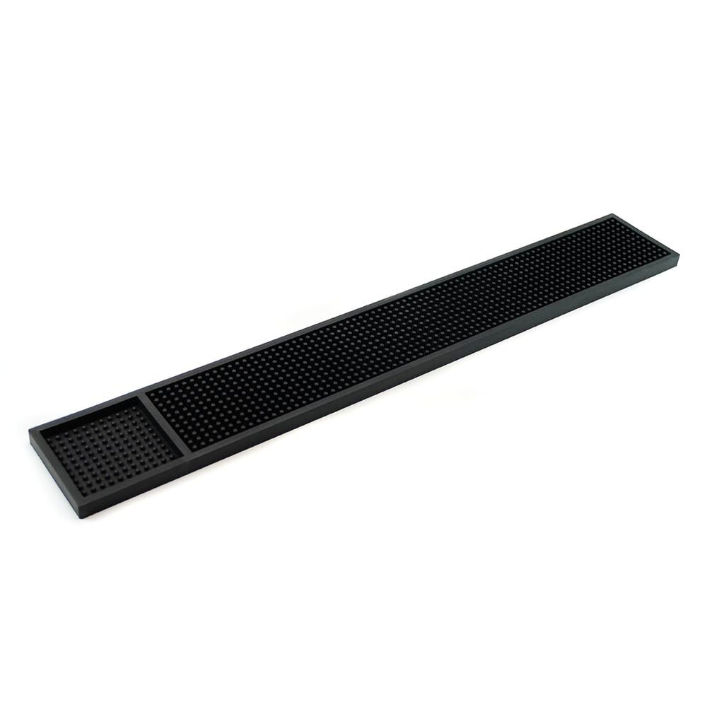 Rubber Bar Service Mat for Counter Top 24" x 3.5" Black