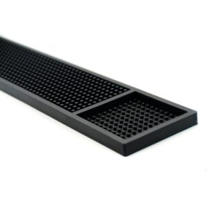 Rubber Bar Service Mat for Counter Top 24" x 3.5" Black