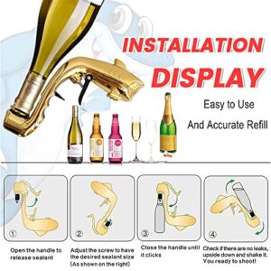 DOUDOUR Champagne Gun Shooter 3rd Generation Adjustable Beer Gun Blaster Dispenser for Birthday Parties Club