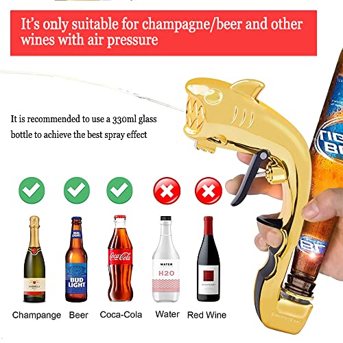 DOUDOUR Champagne Gun Shooter 3rd Generation Adjustable Beer Gun Blaster Dispenser for Birthday Parties Club