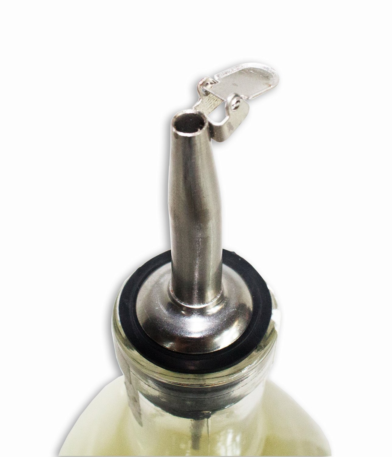 Gocomcom Honbay Stainless Steel Olive Oil Liquor Wine Free Flow Bottle Pourer Dispenser Spout, Pack of 6