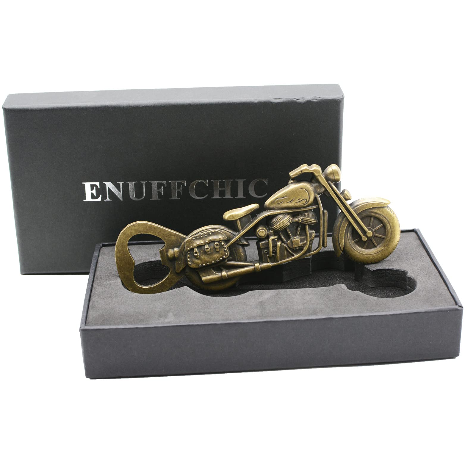 ENUFFCHIC Unique Motorcycle Bar Gift Ideas Beer Bottle Opener for Men Dad Boyfriend Bartender