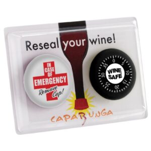 capabunga - the reusable cap for a wine bottle - wine safe & emergency