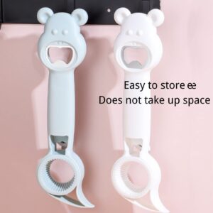 4 in 1 Beer Bottle Opener, 2 Pcs Multifunction Jar Opener，Multi Kitchen Tool for Jelly Jars, Wine, Beer and other, Bottle Opener for Children, Elderly