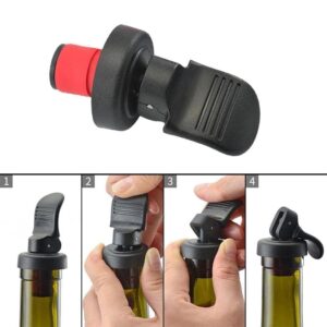 Soda Beer Wine Vacuum Retain Freshness Bottle Stop Retain Plug Sealer Freshness Sealed Wine Saver Preserve Vacuum V0t4 Tools Red