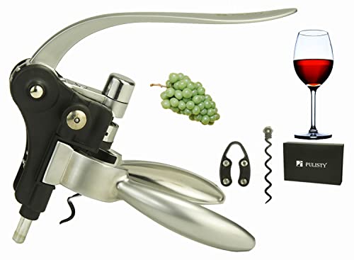 Pulisty Bunny Wine Bottle Opener Set With Stand (Silver or Gold),3 options+Bundles, Screwpull Wine Opener Set, Corkscrews for Wine Bottles, Wine Corkscrew Wine Opener, Easy Wine Opener Manual