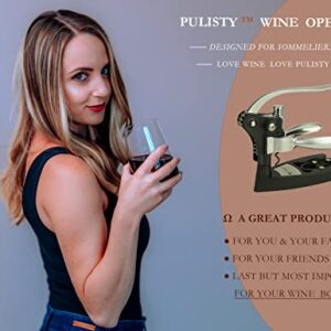 Pulisty Bunny Wine Bottle Opener Set With Stand (Silver or Gold),3 options+Bundles, Screwpull Wine Opener Set, Corkscrews for Wine Bottles, Wine Corkscrew Wine Opener, Easy Wine Opener Manual