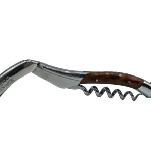 Laguiole En Aubrac Sommelier Waiter's Corkscrew, Amourette Handle, Wine Opener With Foil Cutter & Bottle Opener, Polished Bolster