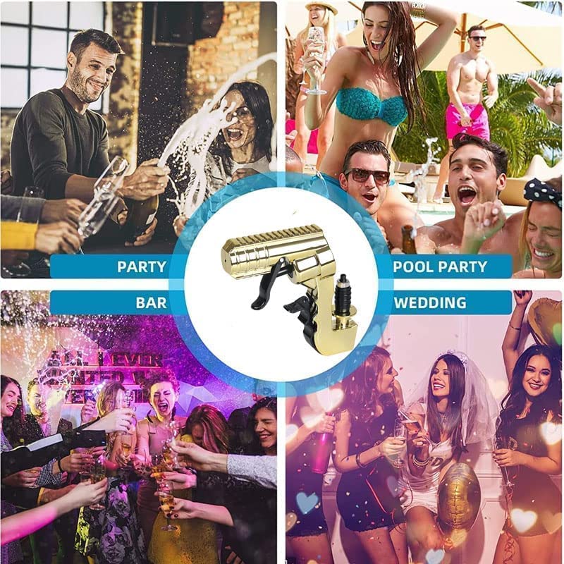 SIULAS Champagne Gun, 4th Generation Upgraded Beer Gun Shooter, Adjustable Champagne Spray Gun, for All Kinds of Bachelorette Parties, Birthdays, Celebrations (g5)