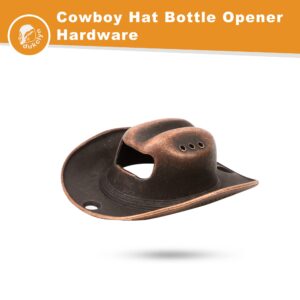 dukclyn 3PCs DIY Wall Bottle Opener Hardware, Cowboy Hat Bottle Opener Wall Mounted, Unique Gifts for Beer Lovers, Beer Opener Wall Mount Bottle Opener, Cool Gadgets for Men, Man Cave Stuff for Him