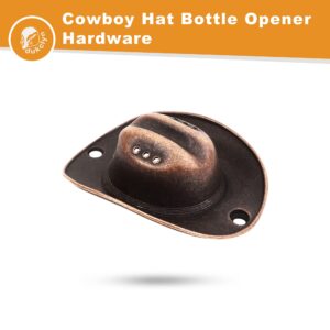 dukclyn 3PCs DIY Wall Bottle Opener Hardware, Cowboy Hat Bottle Opener Wall Mounted, Unique Gifts for Beer Lovers, Beer Opener Wall Mount Bottle Opener, Cool Gadgets for Men, Man Cave Stuff for Him