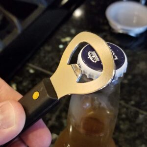 Handy Housewares Dual-Sided Handheld Can Punch/Bottle Opener - Ideal for Opening Soda Pop Caps or Beer Tops