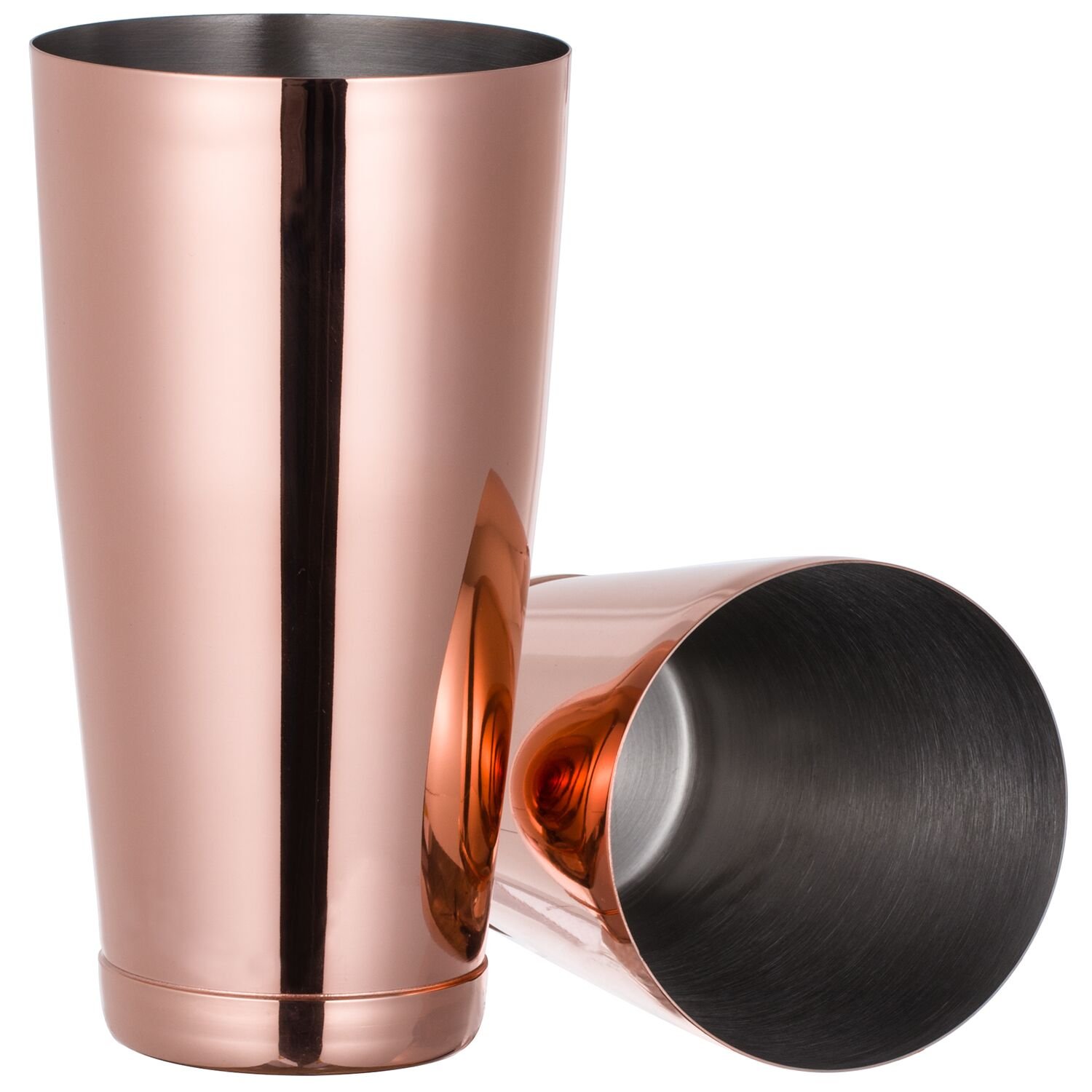 Copper Boston Cocktail Shaker Set: 2 Piece Bartender kit: 18oz & 28oz Weighted Martini Shaker Tins made from Stainless Steel 304