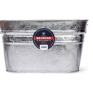 Behrens 62 Hot Dipped Galvanized Steel Tub, 15 Gal, Silver