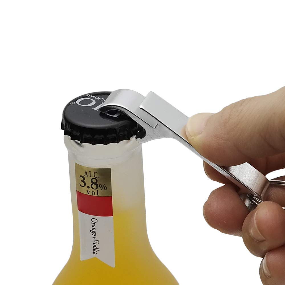 Anbers Keychain Bottle Opener, 10 Packs Mini Pocket Beer Opener