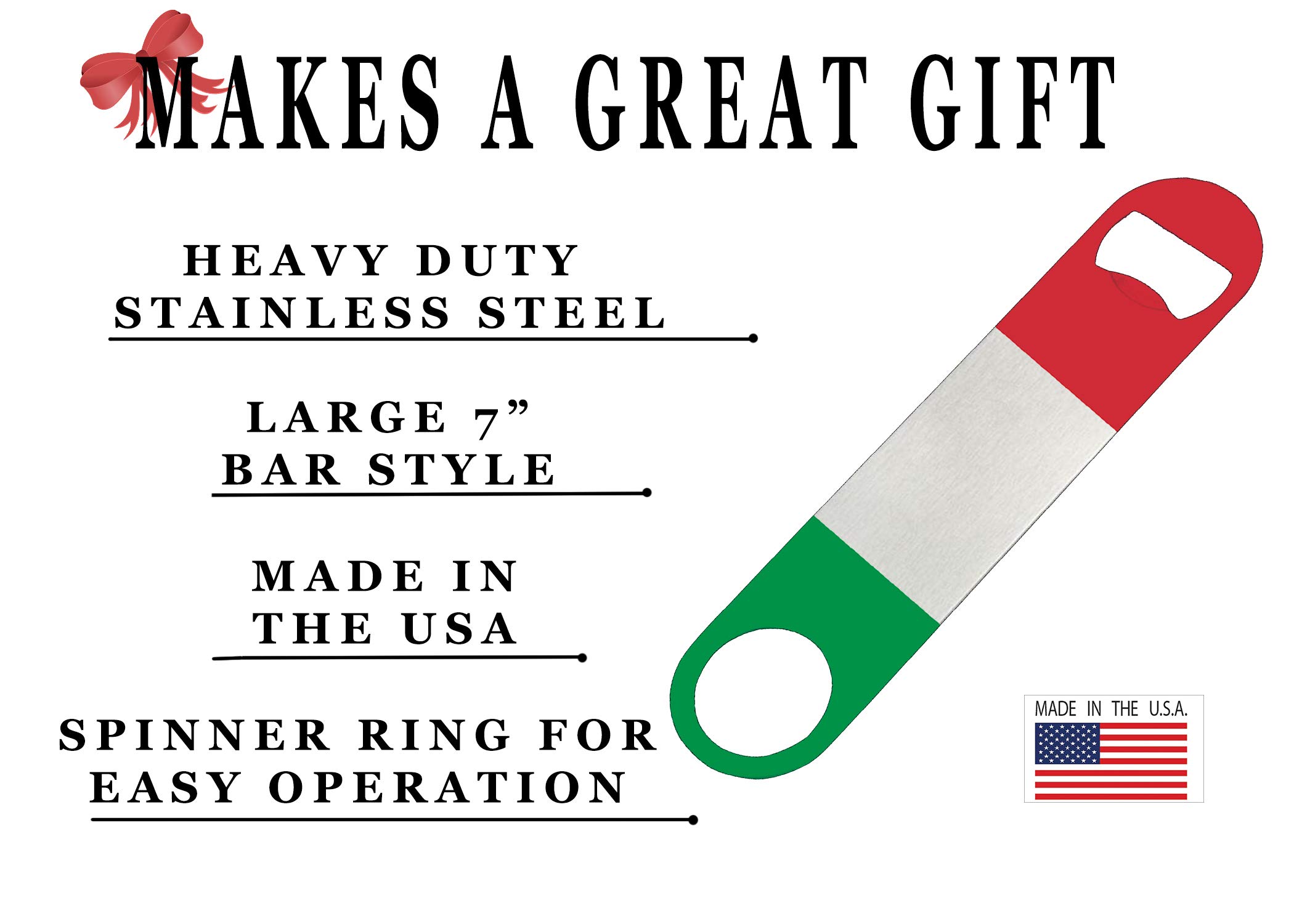 Italy Italian Flag Speed Bottle Opener Heavy Duty Gift