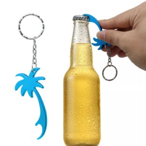 Honbay 6PCS Palm Tree Bottle Opener Keychain Aluminum Alloy Beer Bottle Opener Party Favors