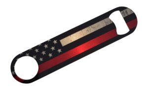 firefighter thin red line flag speed bottle opener heavy duty gift for fire fighter department fd