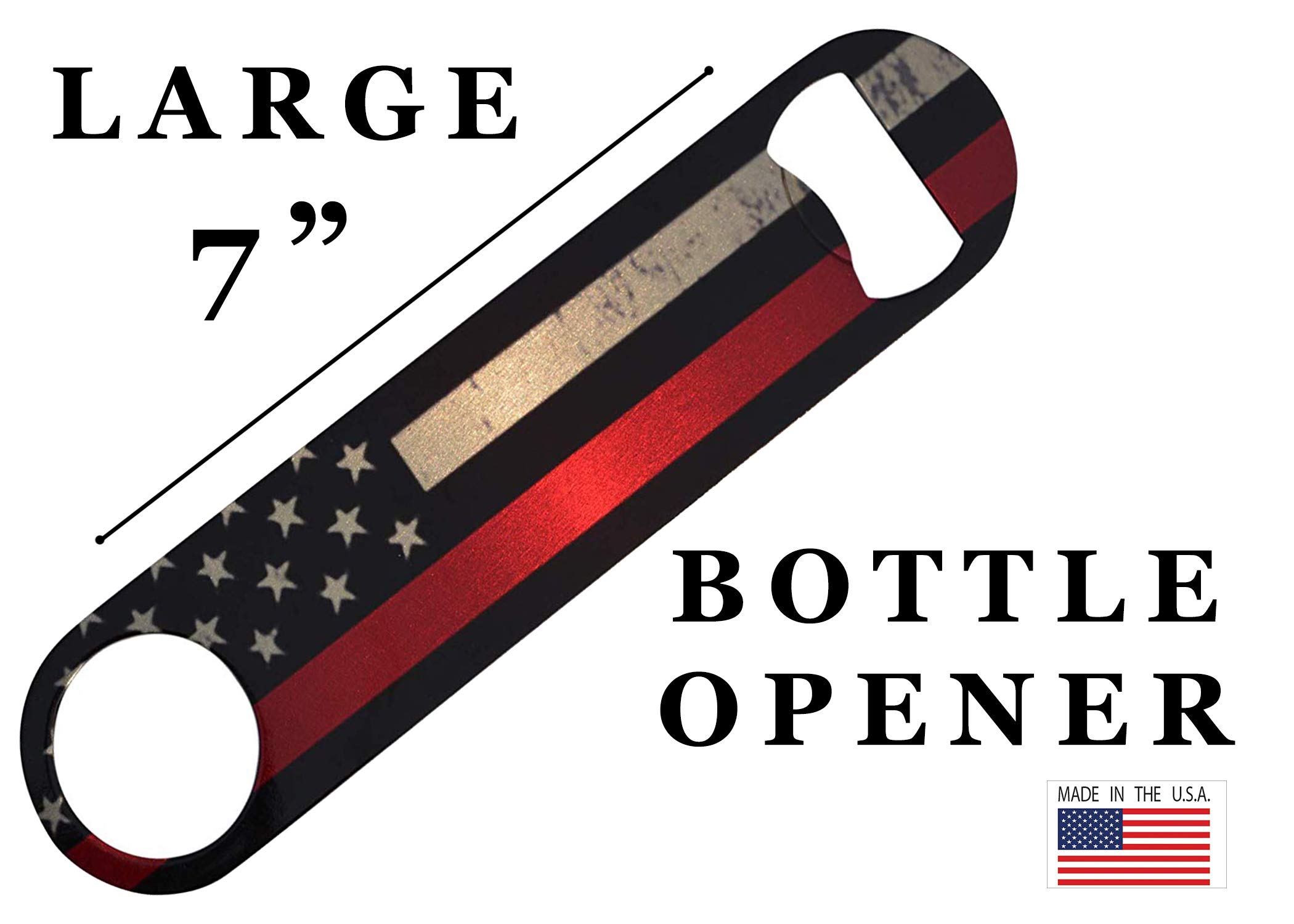 Firefighter Thin Red Line Flag Speed Bottle Opener Heavy Duty Gift For Fire Fighter Department FD