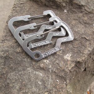 Banner Bonnie Multipurpose Tool Carabiners D Buckle Cap Lifter Sidekick Bottle Opener 1/4" Hex Hole 3pcs