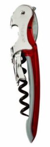 murano waiter's corkscrew, translucent colors (red)