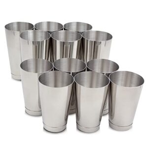 the art of craft boston shaker set: 18oz and 28oz weighted stainless steel professional bartender cocktail shaker tins (6 pairs)