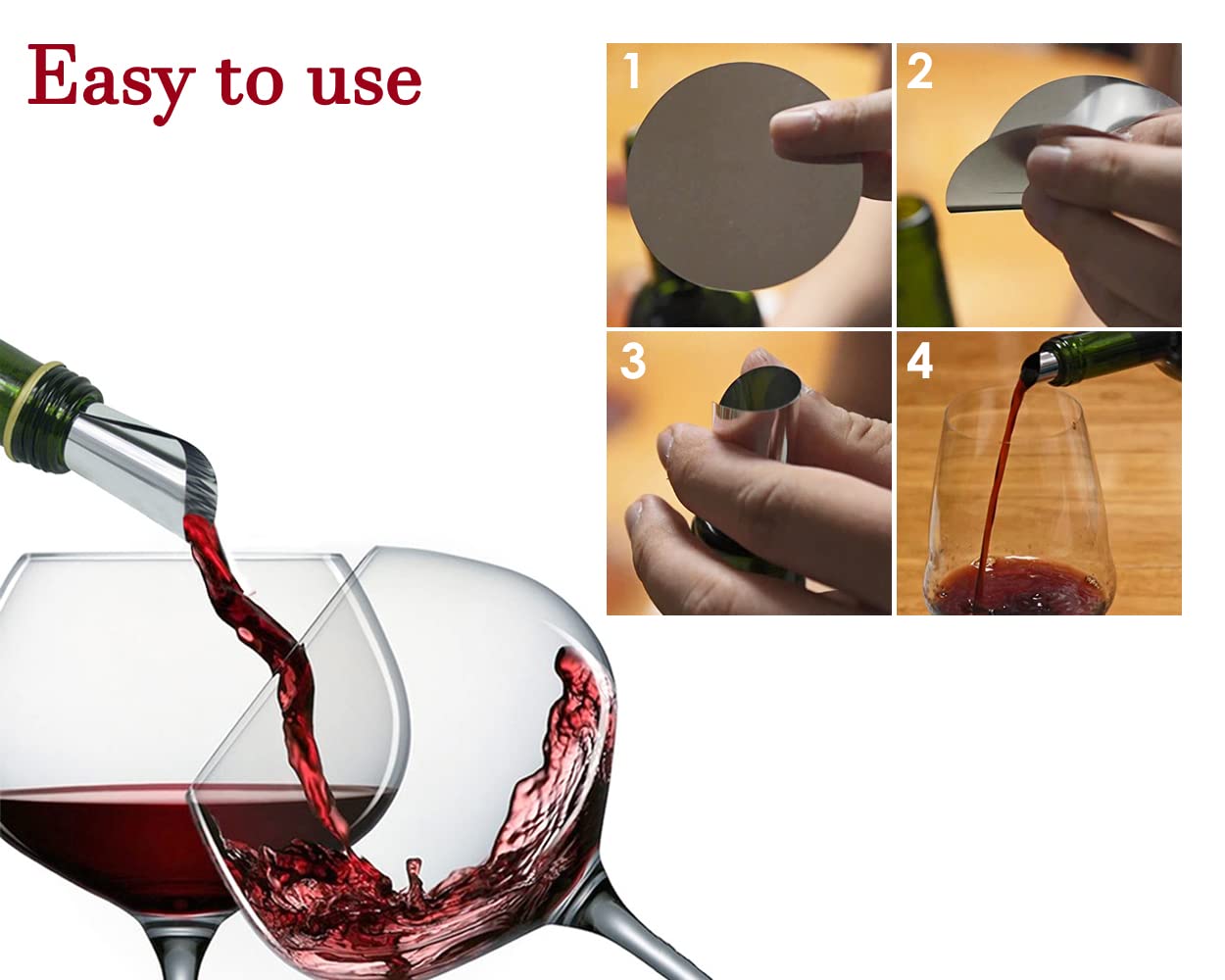 DS. DISTINCTIVE STYLE Wine Pourer Disc 20 Pieces Pour Spouts Drip-free Wine Pourers for Wine Bottles