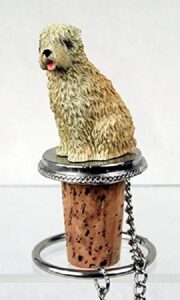 soft coated wheaten terrier dog wine bottle stopper